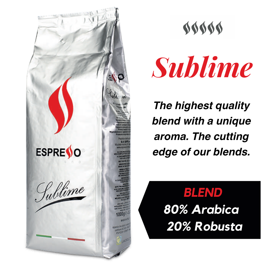 ESPRESSO® Sublime Coffee, Italian Coffee Beans (2.2lb), Whole Roasted – Manzo Food Sales