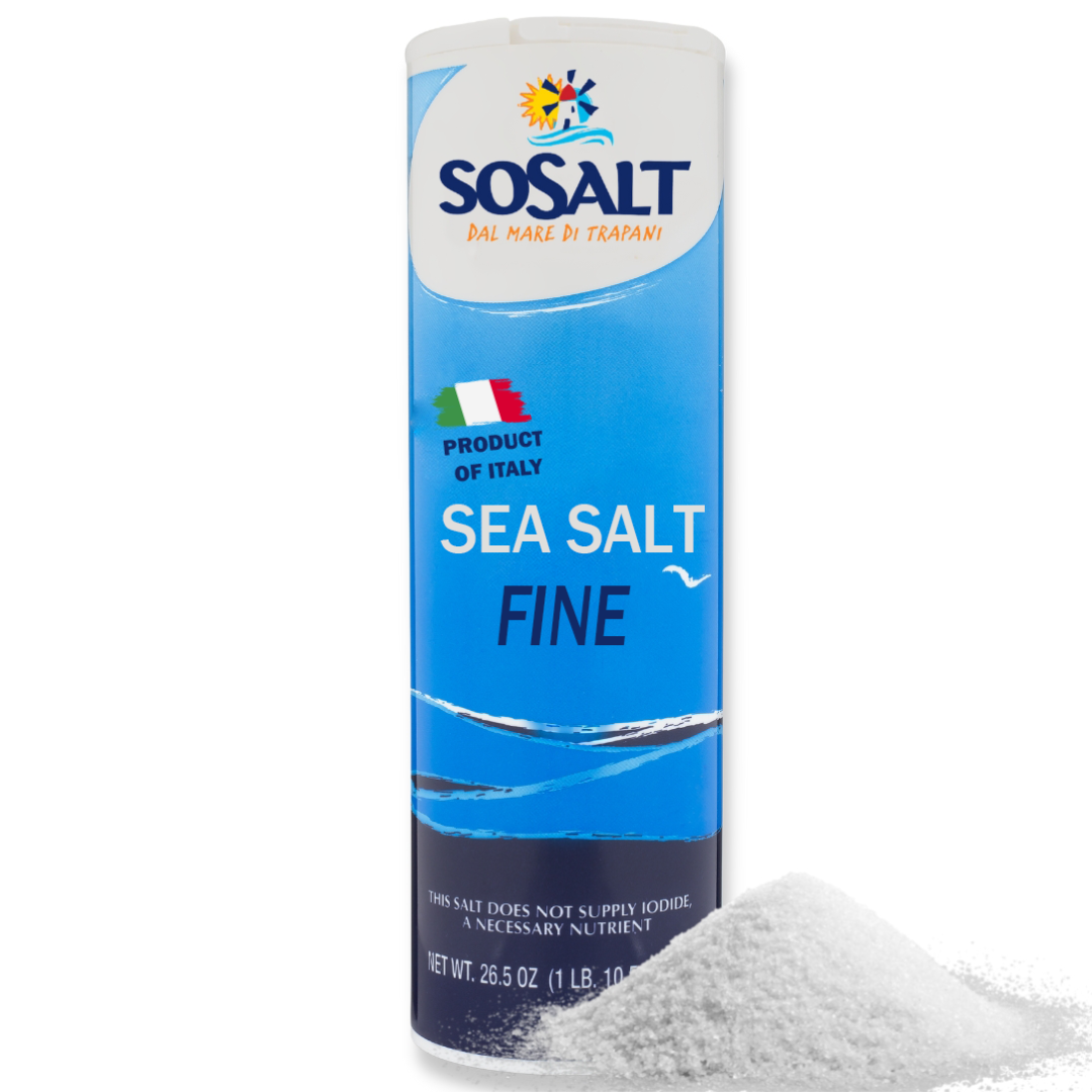 SoSalt, Fine Sea Salt, Sicilian Sea Salt, Shaker, 750 gr (26.5 oz) SoS ...