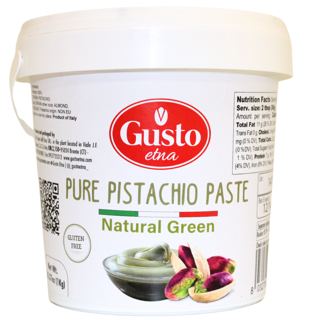 Gusto Etna Pure Sicilian Pistachio Paste in Bulk, Unsweetened Pistachio ...
