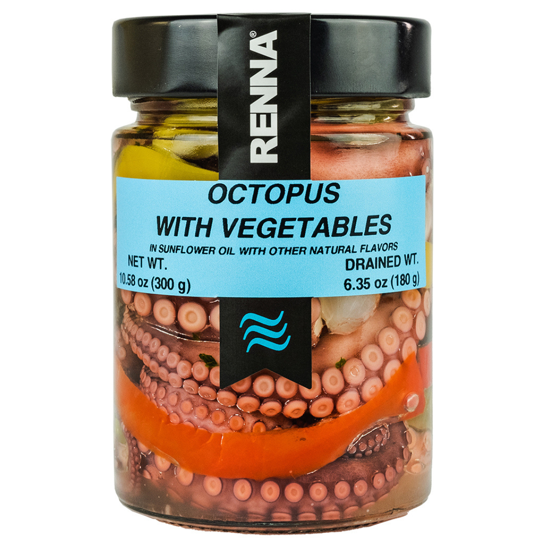 Renna, Octopus With Vegetables preserved in oil (10.58 oz) – Manzo Food ...