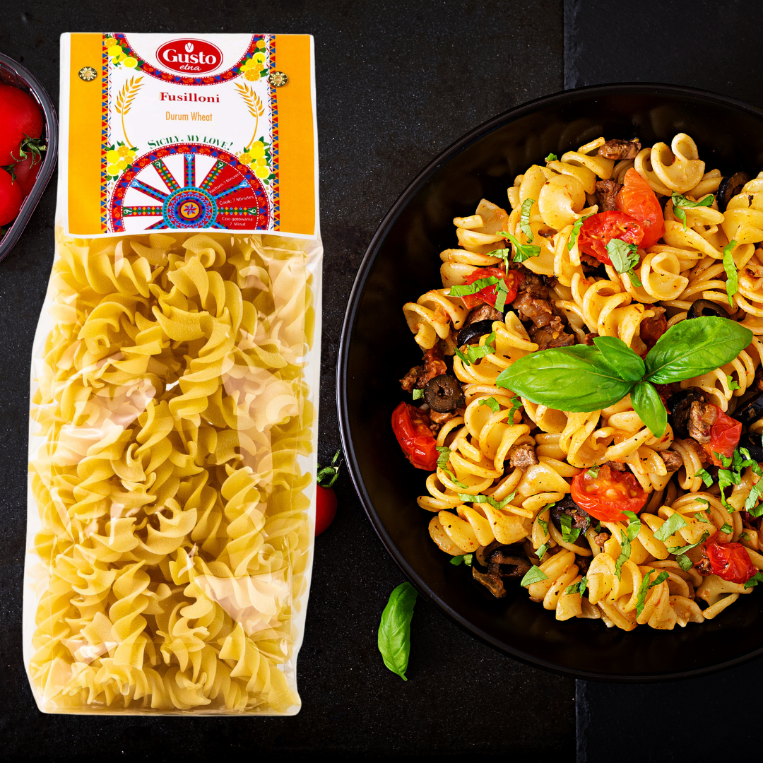 Gusto ETNA Fusilloni Pasta - 17.6 oz (500 g), Premium Fusilloni Durum ...