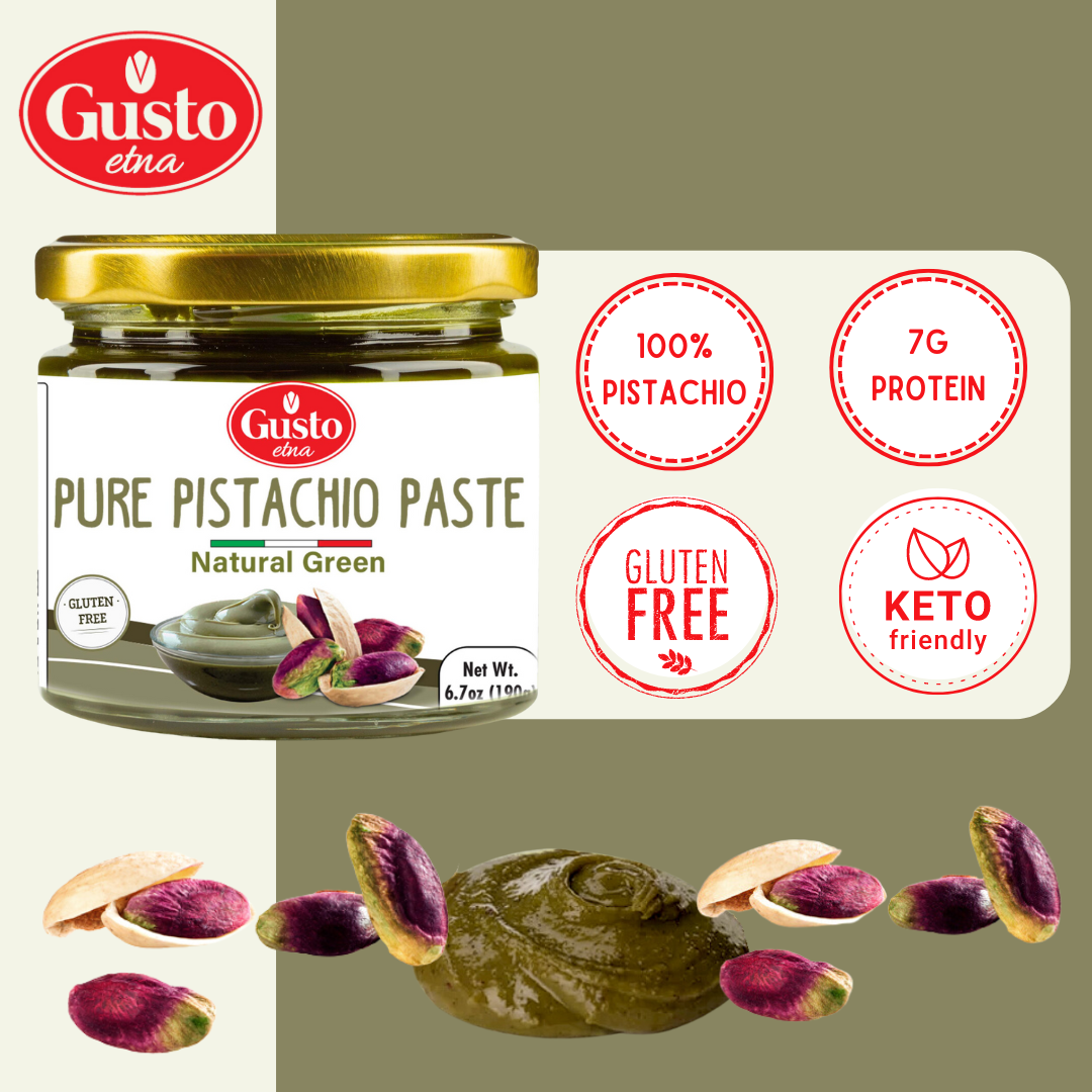 Gusto Etna, Pure Sicilian Pistachio Paste, Unsweetened, 6.7 oz (190 g ...