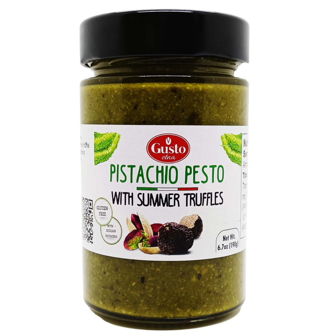 Gusto ETNA Pistachio Pesto with Summer Truffles - 6.7 oz (190 g), Salt ...
