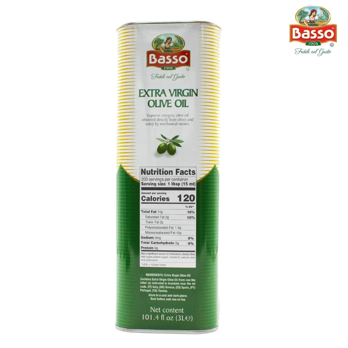 Basso Extra Virgin Olive Oil 3 Litre – Manzo Food Sales