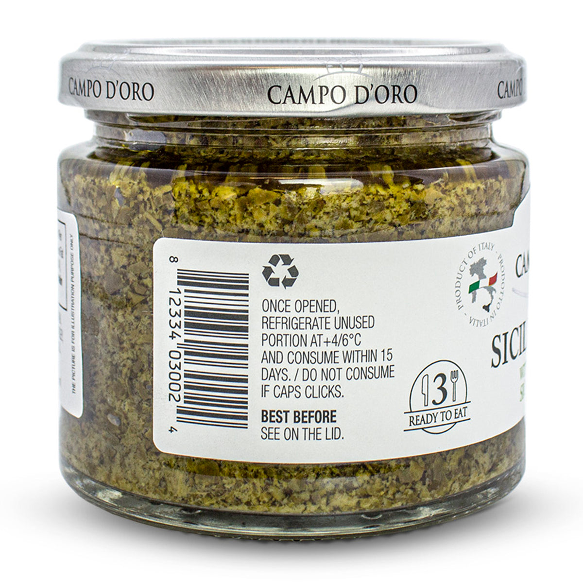 Campo D’Oro, Basil Pesto, Glass Jar 6.35 oz. – Manzo Food Sales